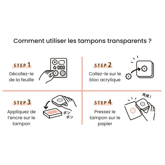 Tampons Transparents Japonais Cat | Univers du Japon